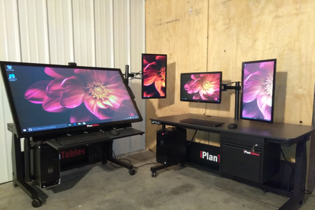 4 Monitor Setup | Office Command Center | iPlanTables