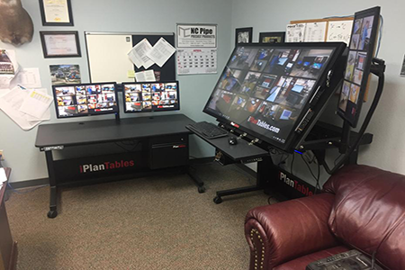 4 Monitor Setup | Office Command Center | iPlanTables