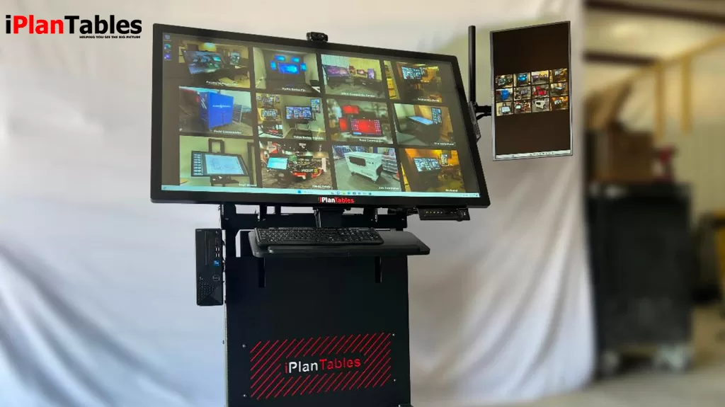 Multi Monitor Workstation Desk - iPlanTables V-Series