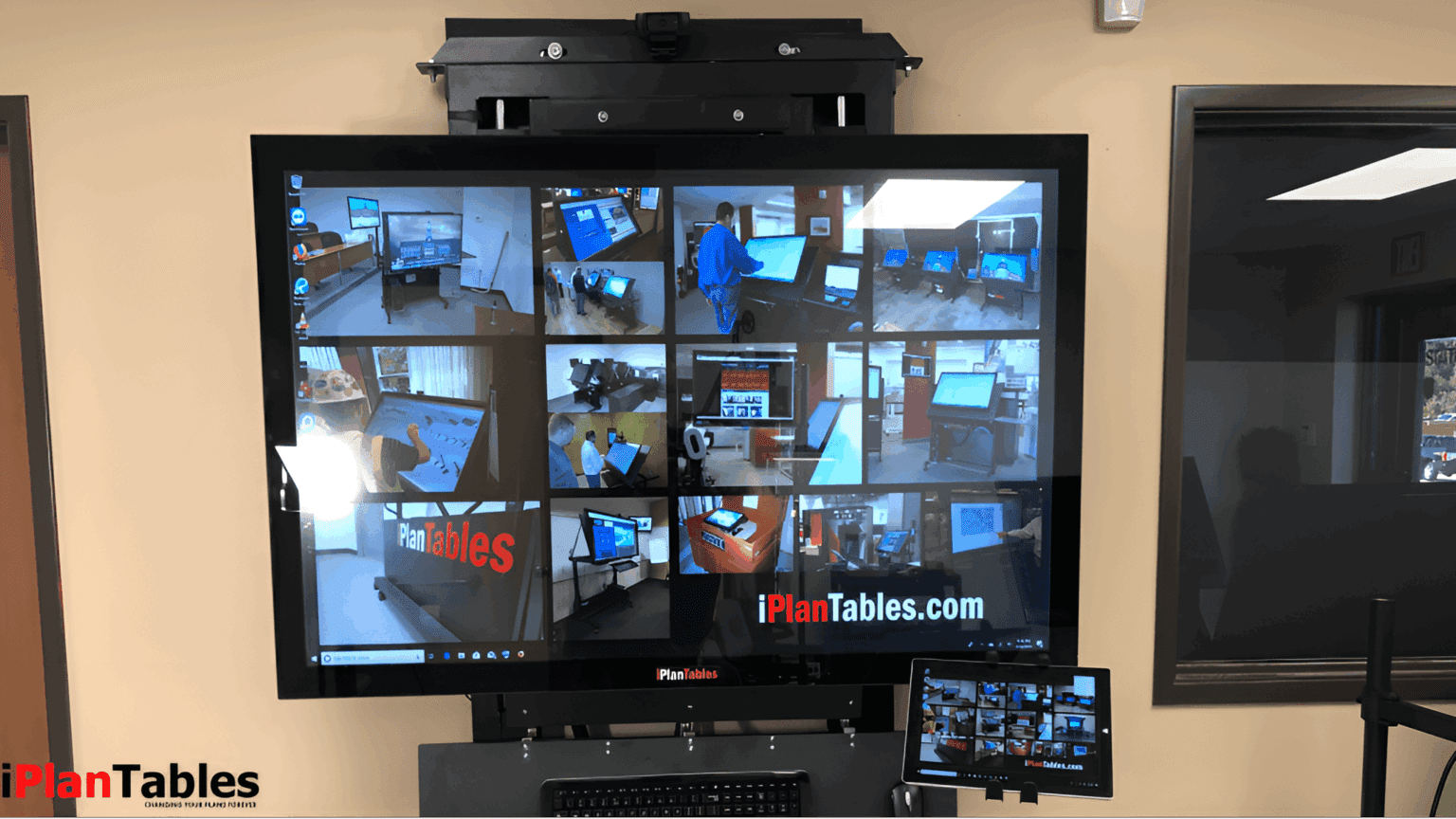 Conference Room Technology: iPlanTables Electric Wall Mount